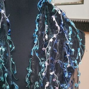 Chico's | Accessories | Chicos Black Confetti Infinity Statement Scarf ...